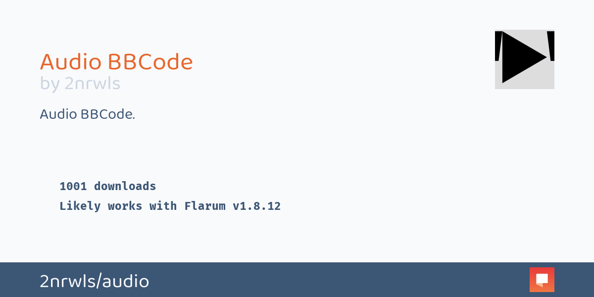 Audio BBCode by 2nrwls - Flarum