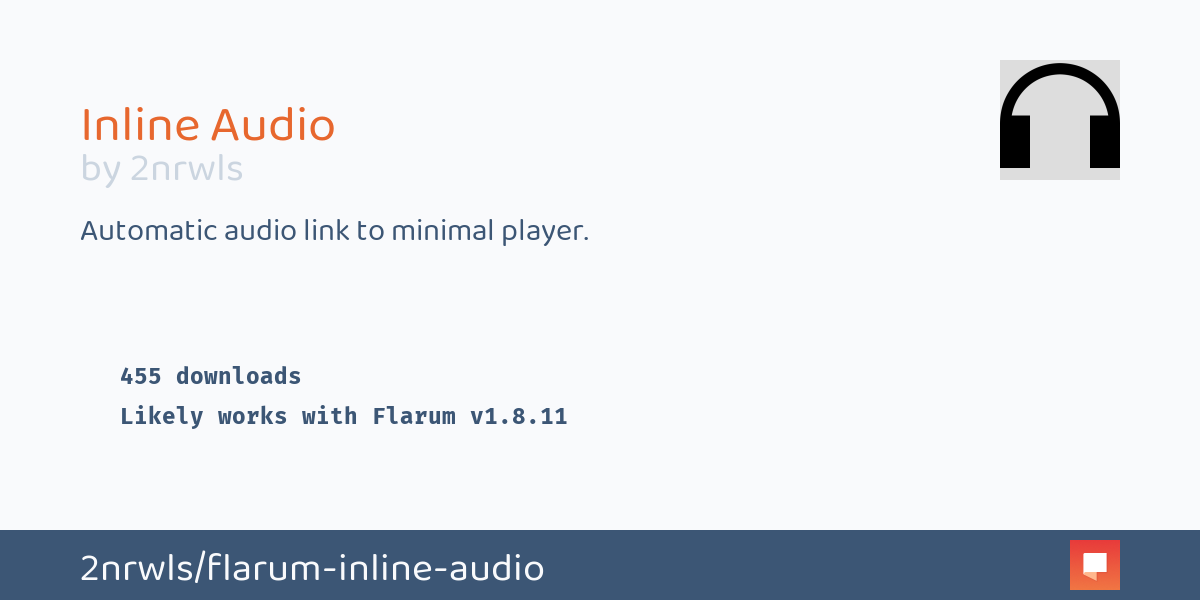 Inline Audio by 2nrwls - Flarum