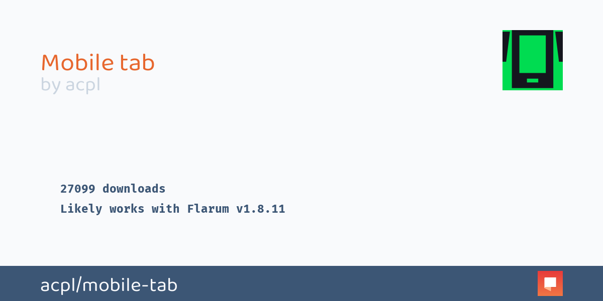 Mobile tab by acpl - Flarum