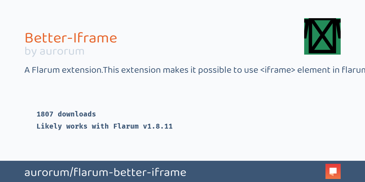 Better-Iframe by aurorum - Flarum