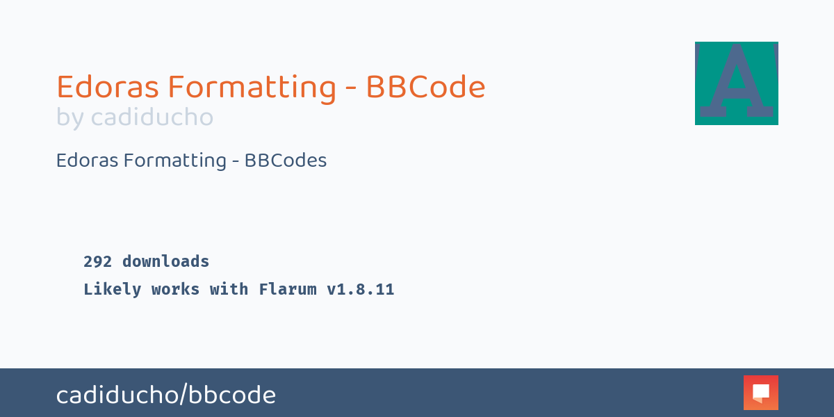 Edoras Formatting - BBCode by cadiducho - Flarum