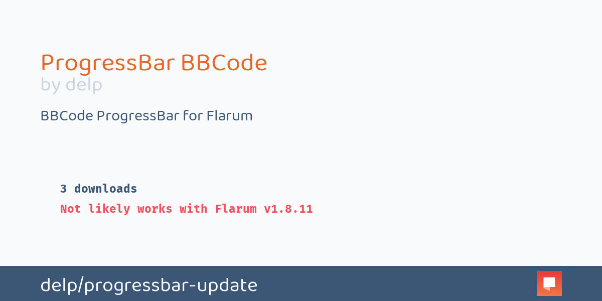 ProgressBar BBCode by delp - Flarum
