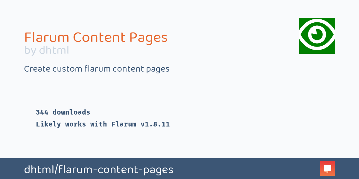 Flarum Content Pages by dhtml - Flarum