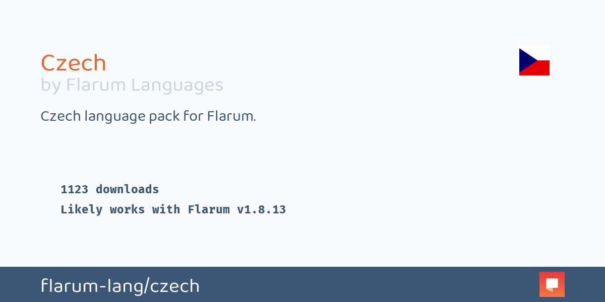 Czech by Flarum Languages - Flarum