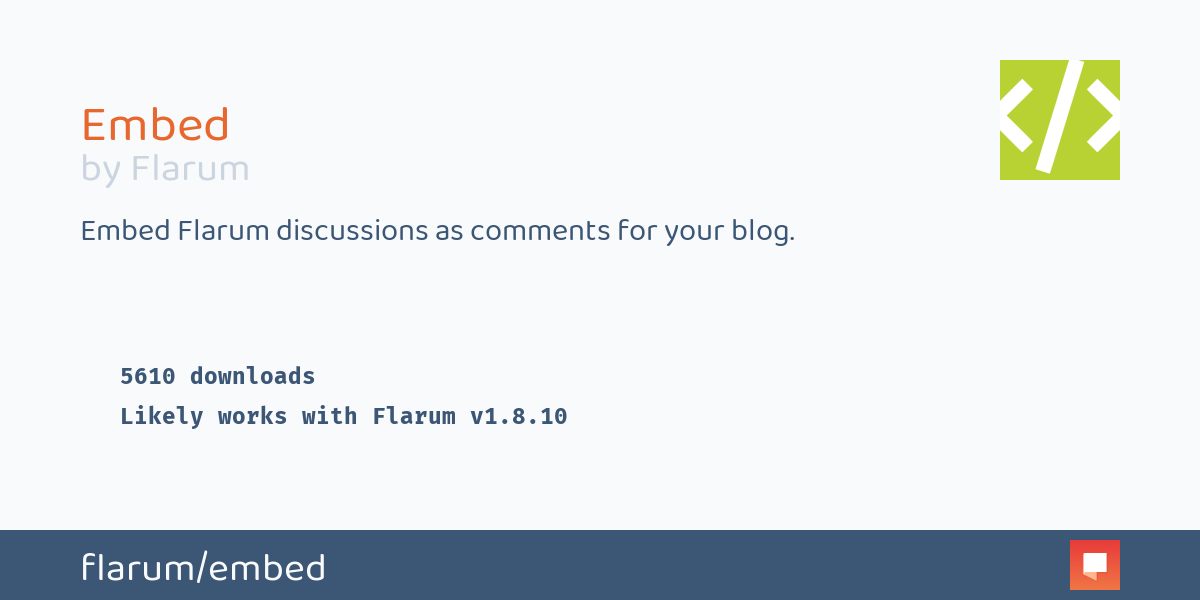 Embed by Flarum - Flarum Embed by Flarum - Flarum