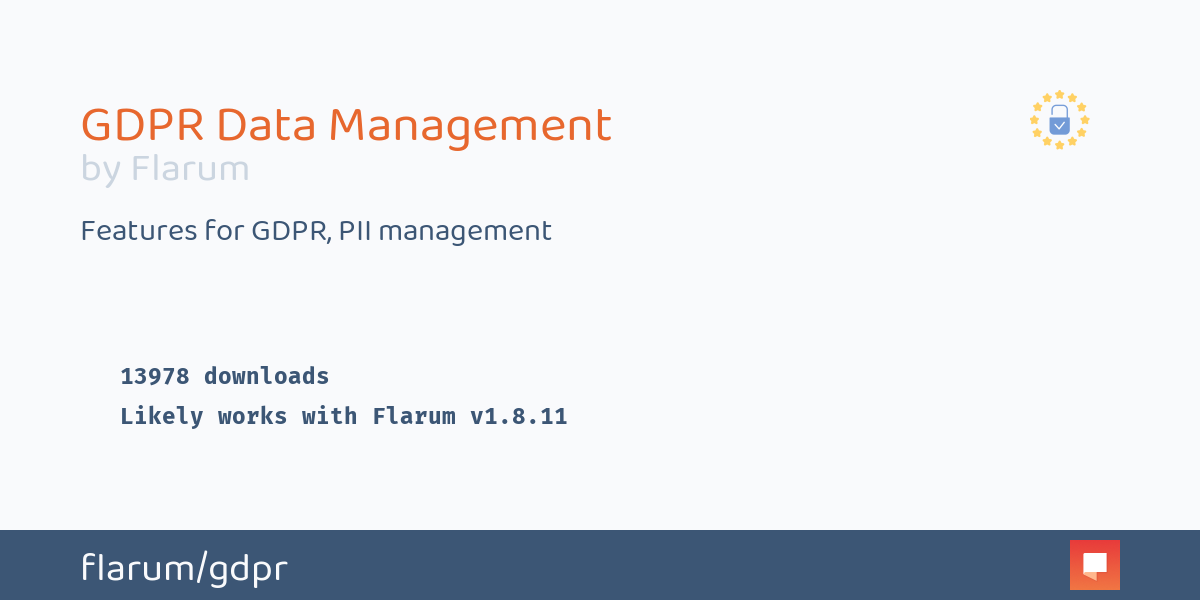 GDPR Data Management by Flarum - Flarum