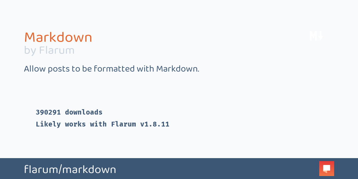 Markdown by Flarum - Flarum