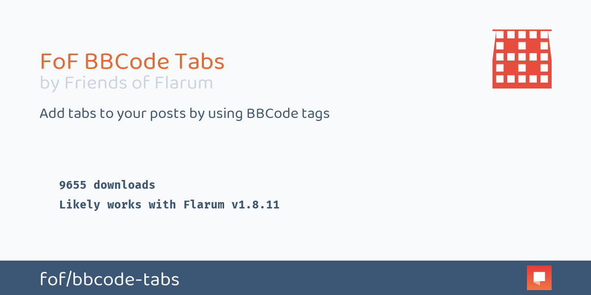 FoF BBCode Tabs by Friends of Flarum - Flarum
