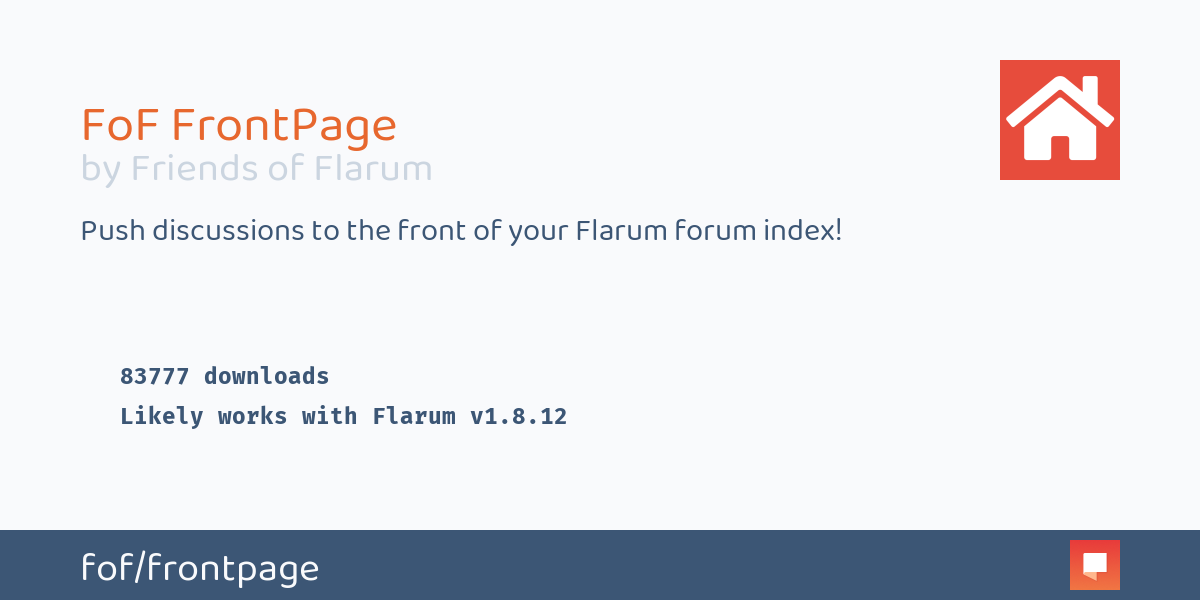 FoF FrontPage by Friends of Flarum - Flarum