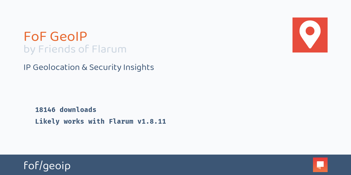 FoF GeoIP by Friends of Flarum - Flarum