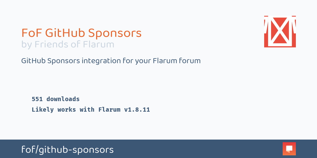 FoF GitHub Sponsors by Friends of Flarum - Flarum