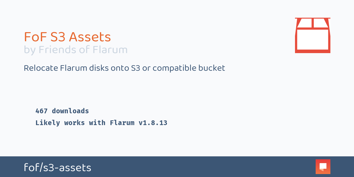 FoF S3 Assets by Friends of Flarum - Flarum