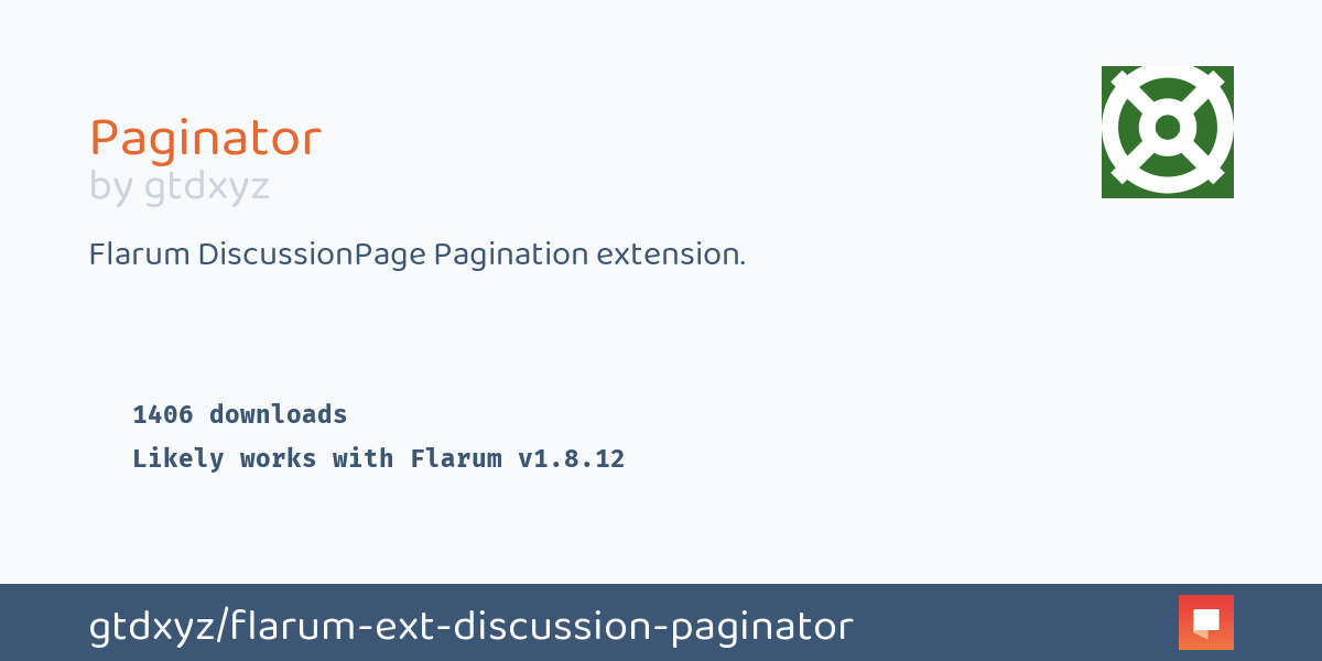 Paginator by gtdxyz - Flarum