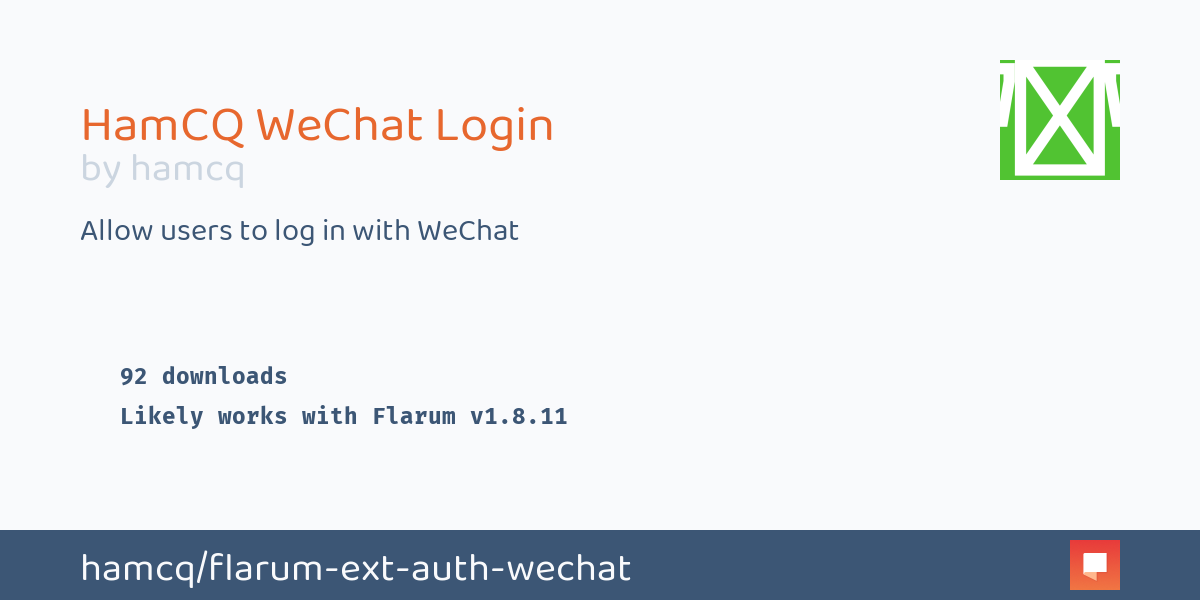 HamCQ WeChat Login by hamcq - Flarum