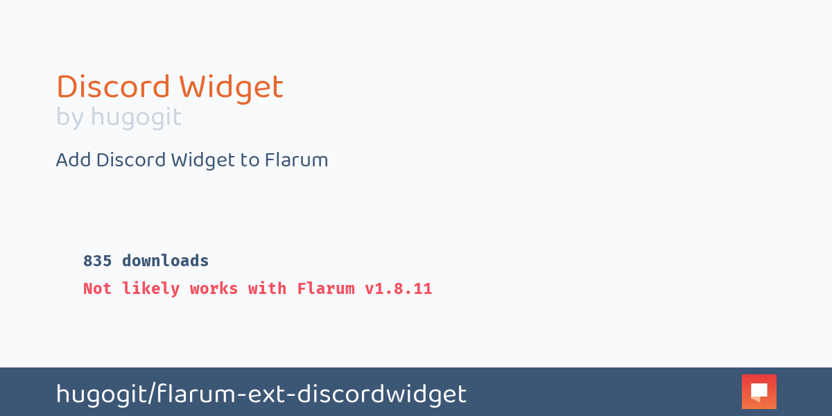 Discord Widget by hugogit - Flarum
