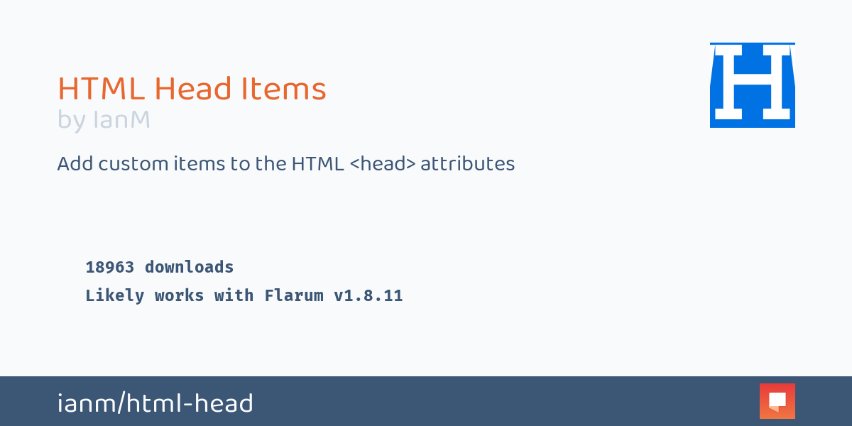 HTML Head Items by IanM - Flarum