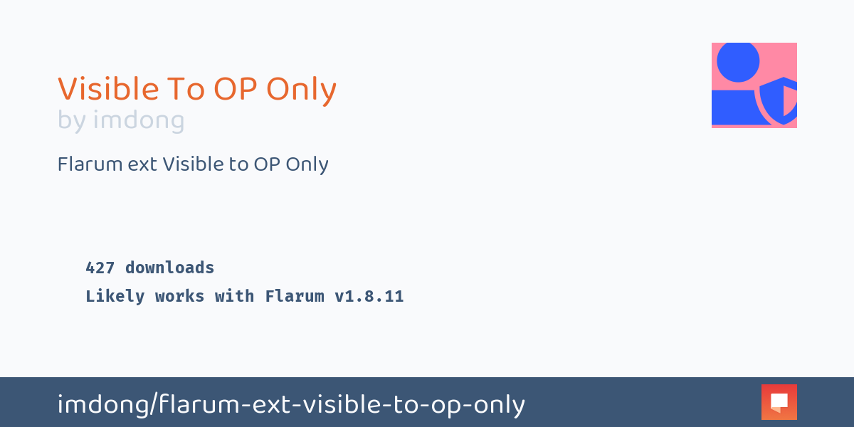 Visible To OP Only by imdong - Flarum