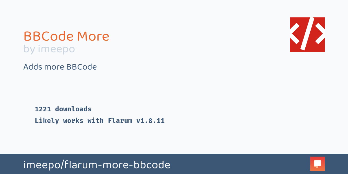 BBCode More by imeepo - Flarum