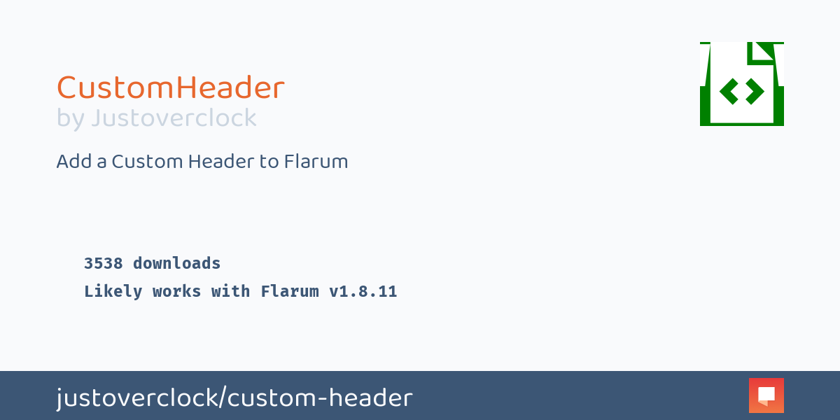 CustomHeader by Justoverclock - Flarum