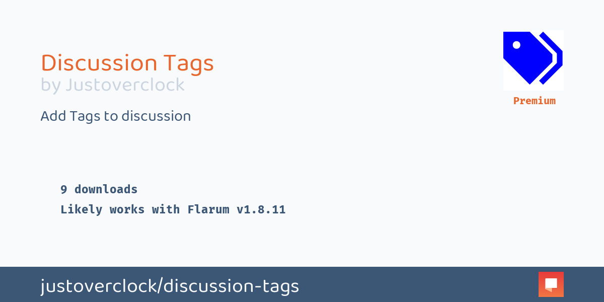 Discussion Tags by Justoverclock - Flarum