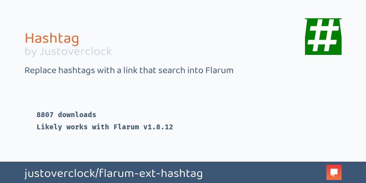Hashtag by Justoverclock - Flarum