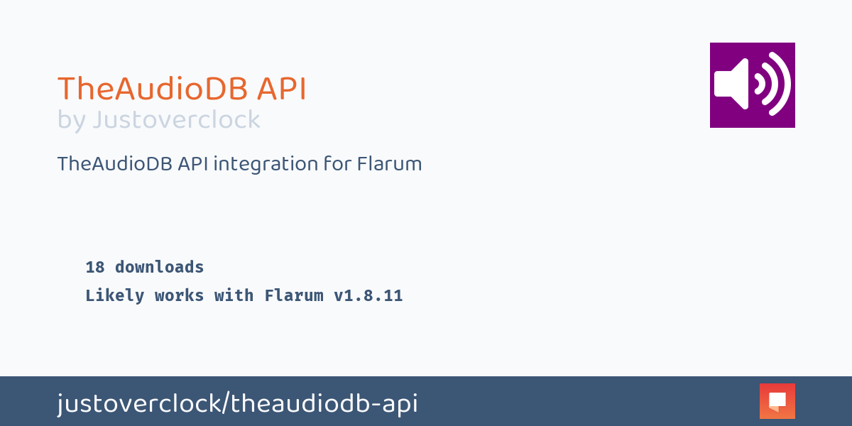 TheAudioDB API by Justoverclock - Flarum