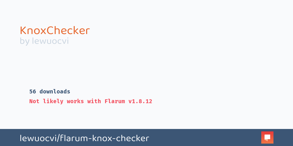 KnoxChecker by lewuocvi - Flarum