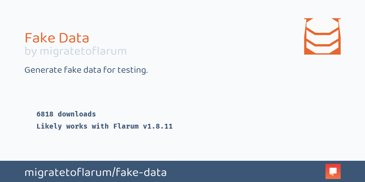 Fake Data by migratetoflarum - Flarum
