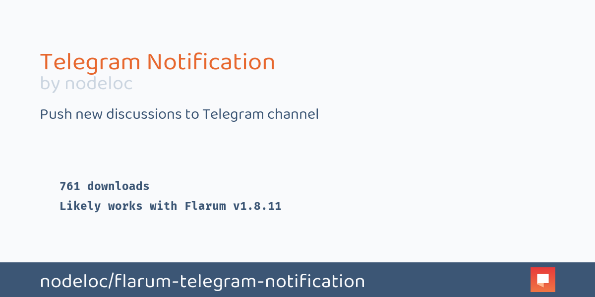 Telegram Notification by nodeloc - Flarum
