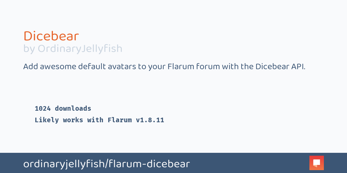 Dicebear by OrdinaryJellyfish - Flarum