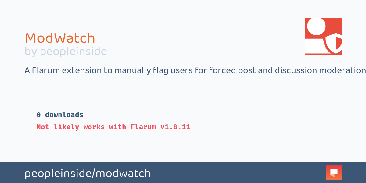 ModWatch by peopleinside - Flarum
