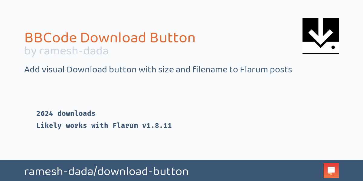 BBCode Download Button by ramesh-dada - Flarum