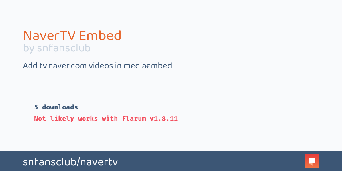 NaverTV Embed by snfansclub - Flarum