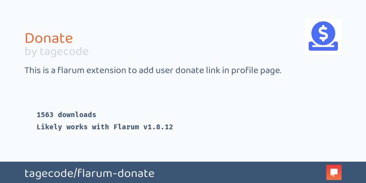 Donate by tagecode - Flarum