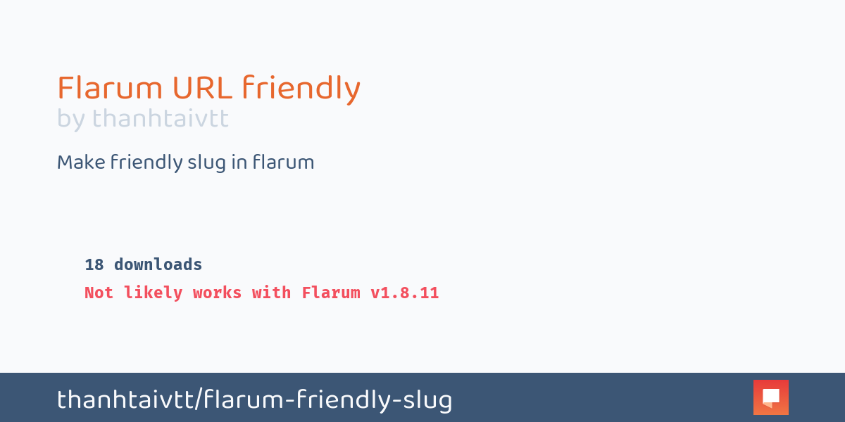 Flarum URL friendly by thanhtaivtt - Flarum