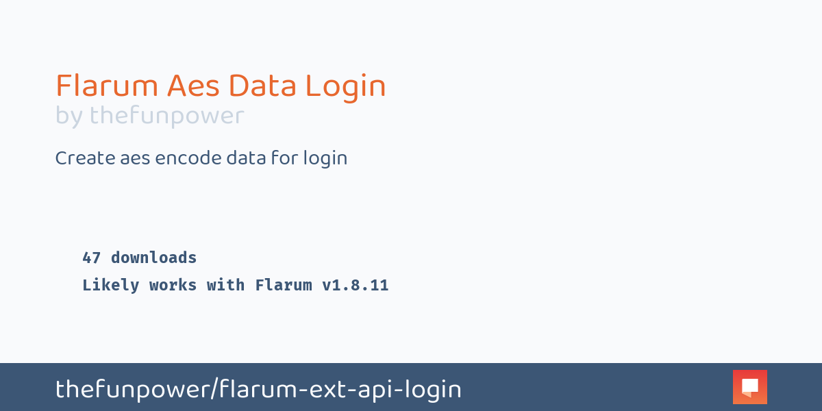 Flarum Aes Data Login by thefunpower - Flarum