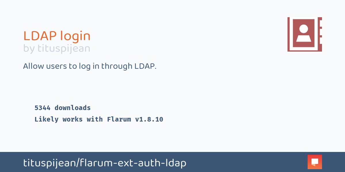 LDAP login by tituspijean - Flarum LDAP login by tituspijean - Flarum
