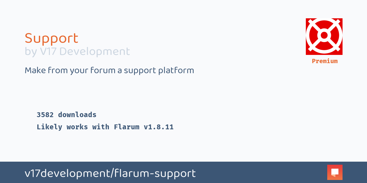 Support by V17 Development - Flarum
