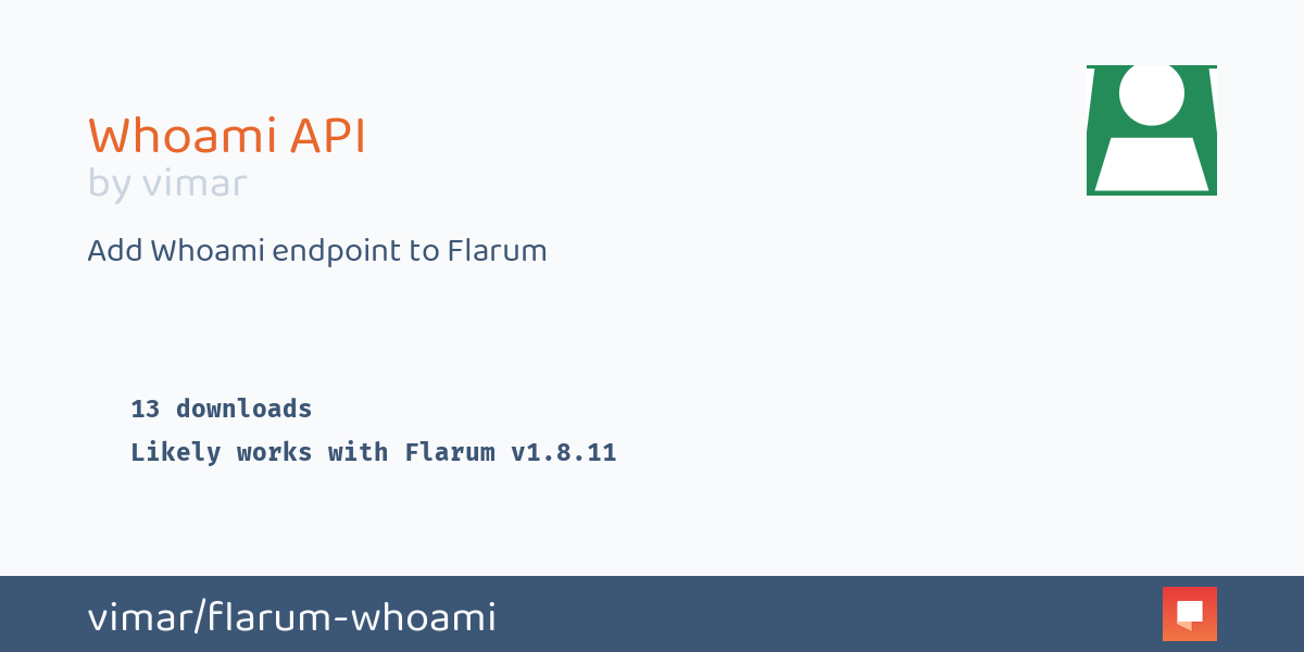 Whoami API by vimar - Flarum