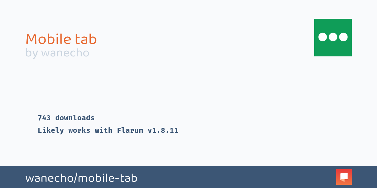 Mobile tab by wanecho - Flarum