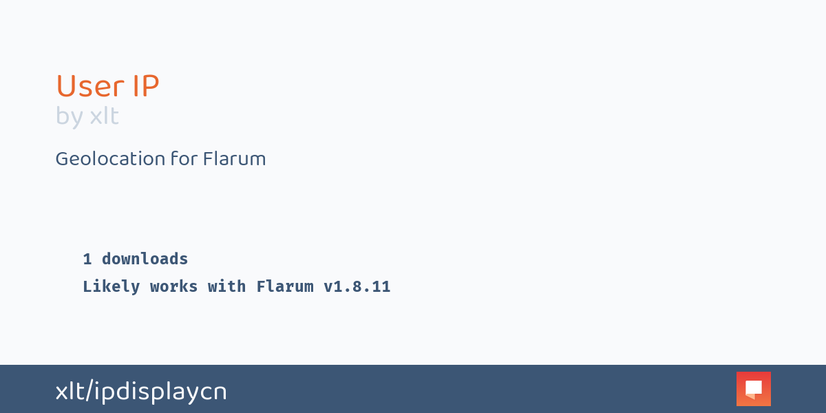 User IP by xlt - Flarum