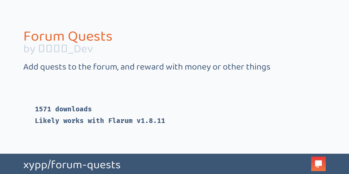 Forum Quests by 小鱼飘飘_Dev - Flarum