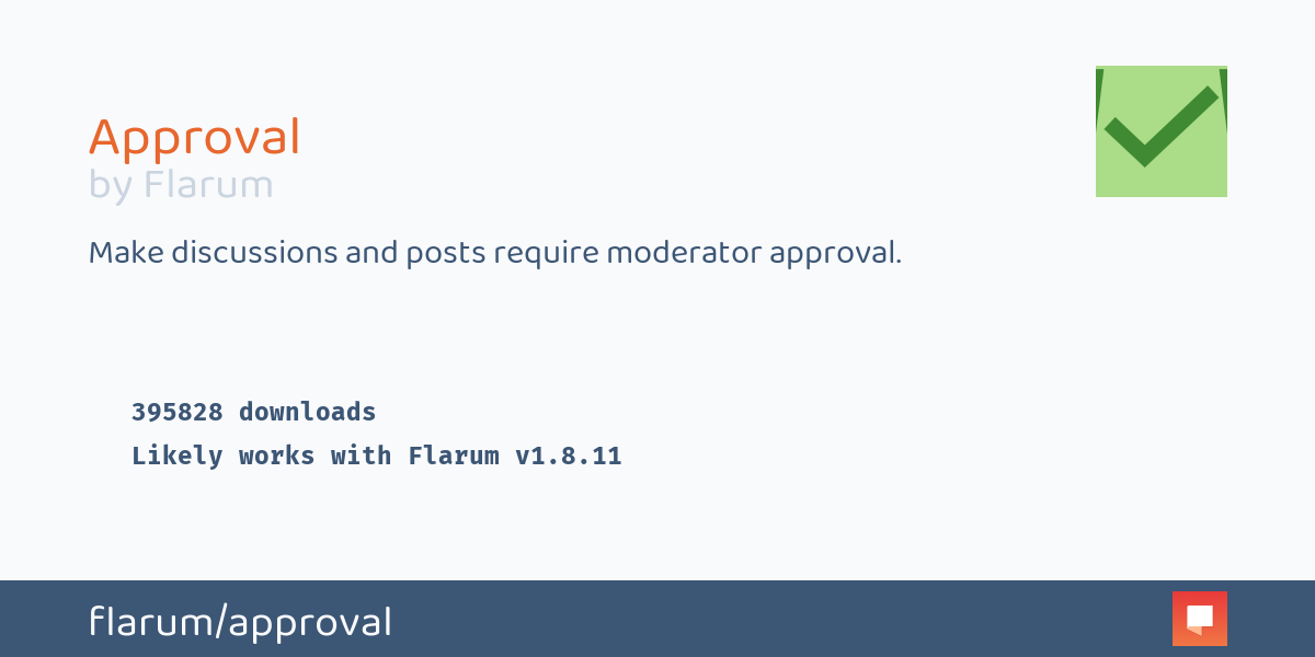 Approval by Flarum - Flarum